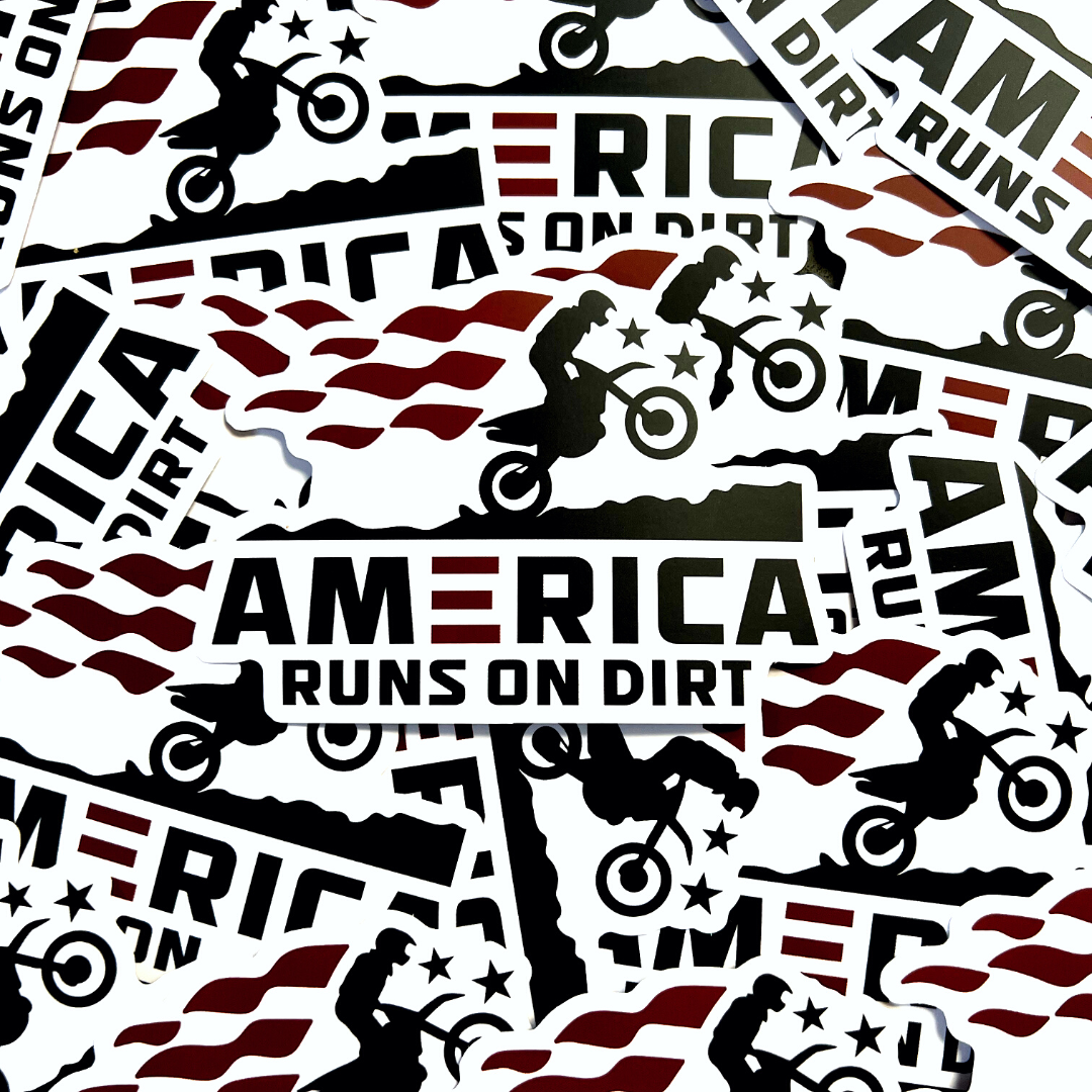 America Runs On Dirt Sticker | Strictly Wild